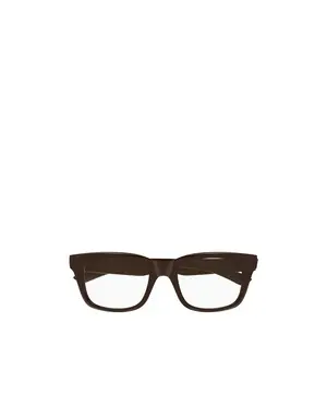Balenciaga Rectangle Frame Glasses - Brown