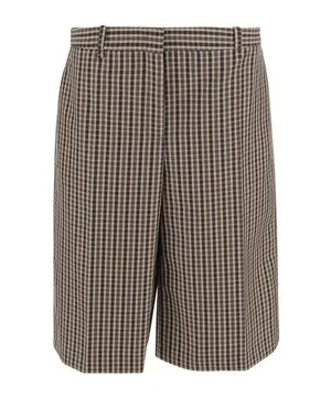 JIL SANDER Checked Tailored Shorts
