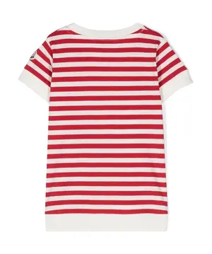 Moncler Striped T-shirt With Logo Embroidery