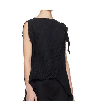 Issey Miyake Wrinkled And Twisted Warp Knit Top