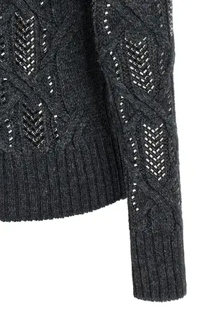 Ermanno Scervino Sequined High Neck Jumper