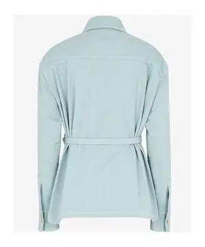 Fendi Belted Collared Jacket - Blue