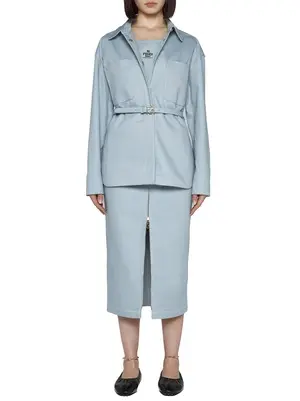 Fendi Belted Collared Jacket