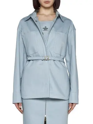 Fendi Belted Collared Jacket