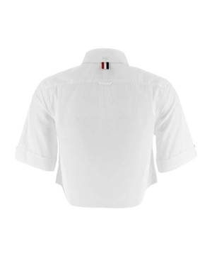Thom Browne Cropped Shirt With Lapel And Pocket