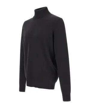 GRAN SASSO Ribbed Turtleneck Knitted Sweater - Black
