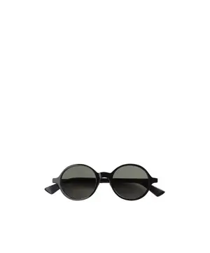 Bottega Veneta Classic Round Sunglasses - Black/gray