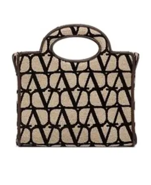 Valentino Garavani Le Troisieme Toile Iconographe Top Handle Bag - Nude
