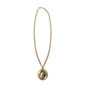 Versace Medusa Pendant Chain Necklace - Yellow