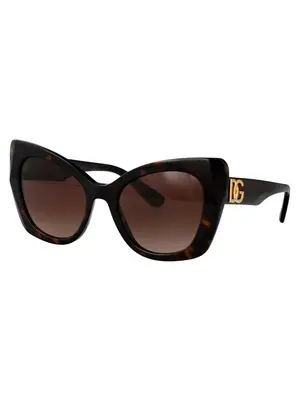 Dolce & Gabbana Cat Eye Sunglasses With Logo Detail