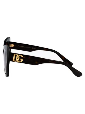 Dolce & Gabbana Cat Eye Sunglasses With Logo Detail