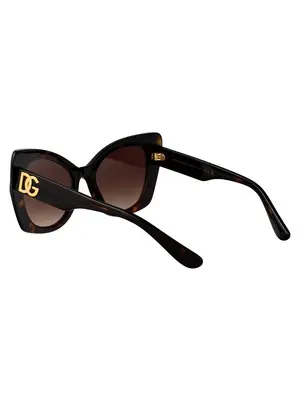 Dolce & Gabbana Cat Eye Sunglasses With Logo Detail