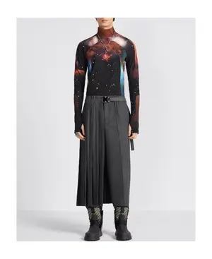 Dior Belted Pleated Skirt