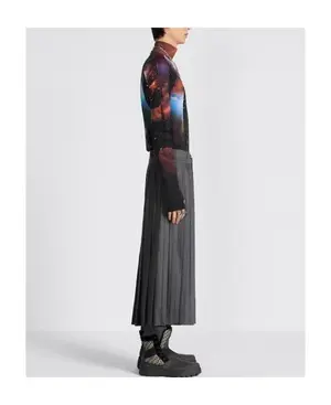 Dior Belted Pleated Skirt