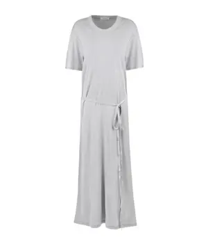 LEMAIRE Belted Crewneck T-shirt Dress - White