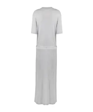 LEMAIRE Belted Crewneck T-shirt Dress - White
