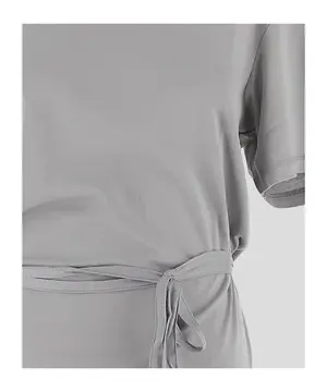 LEMAIRE Belted Crewneck T-shirt Dress - White