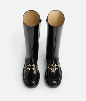 Bottega Veneta Leather Horse Buckle Boots