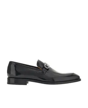 FERRAGAMO Gancini Loafers - Black