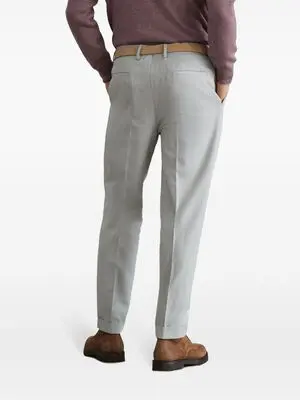 Brunello Cucinelli Pressed Crease Tapered Leg Trousers