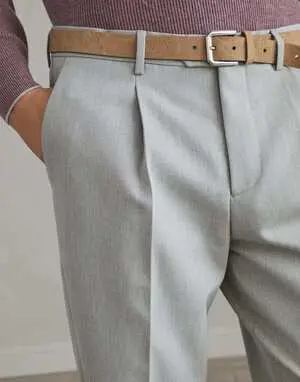 Brunello Cucinelli Pressed Crease Tapered Leg Trousers
