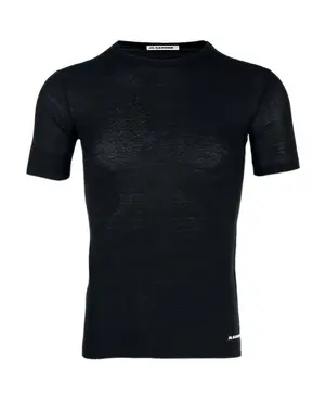 JIL SANDER Logo Printed Crewneck T-shirt - Black