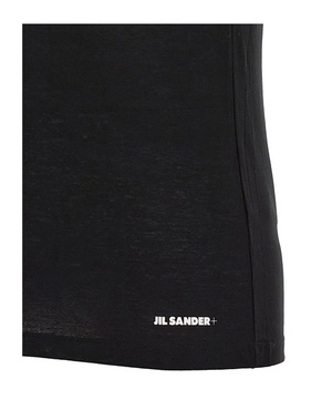 JIL SANDER Logo Printed Crewneck T-shirt - Black