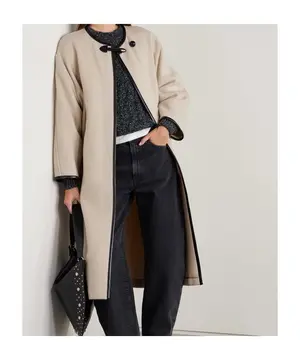 Isabel Marant Étoile Long Sleeve Jacket With Leather Trim