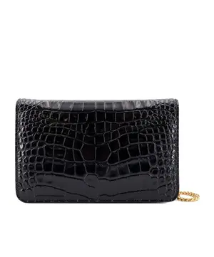 TOM FORD Whitney Embossed Small Shoulder Bag - Black