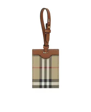 Burberry Checked Luggage Tag - Brown