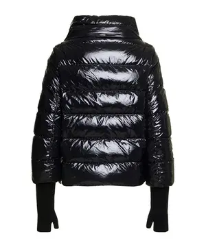 Herno Glove Detailed Down Jacket With Logo