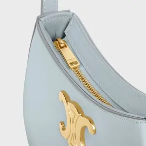 Celine Medium Tilly Bag In Shiny Calfskin - Ice Blue