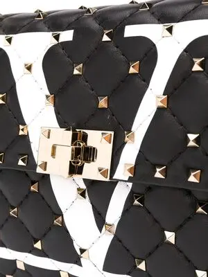 Valentino Garavani Small Rockstud Spike Shoulder Bag - Black