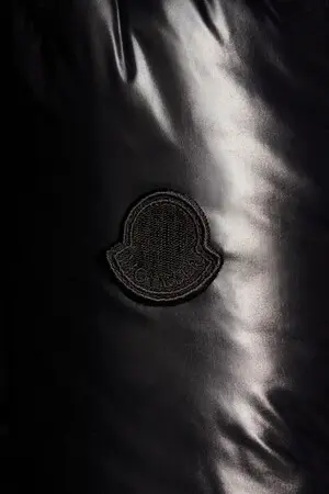 Moncler Long Down Jacket With Zippered Front And Classic Collar