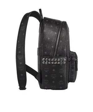 Mcm Stark Studded Monogram Backpack