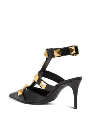 Valentino Garavani Rockstud Pointed Toe Buckled Pumps - Black