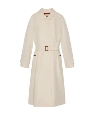 Gucci Gabardine Trench Coat - Nude