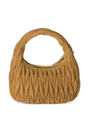 Miu Miu Wander Matelassé Zipped Handbag - Brown