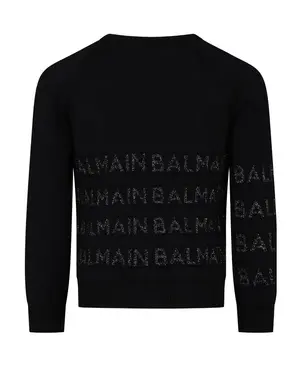 Balmain Logo Embroidered V-neck Cardigan