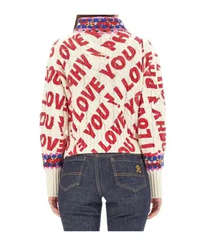 Philosophy Di Lorenzo Serafini I Love You Philosophy" High Neck Knit Jumper