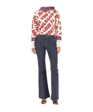 Philosophy Di Lorenzo Serafini I Love You Philosophy" High Neck Knit Jumper