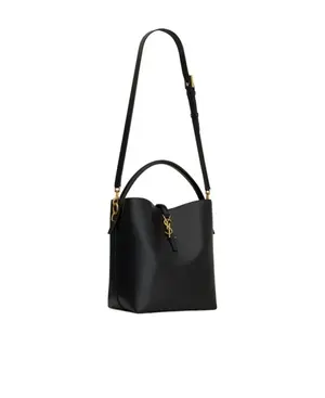 Saint Laurent Le 37 Logo Plaque Shoulder Bag - Black