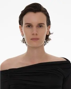 Helmut Lang Ruched Off-shoulder Top