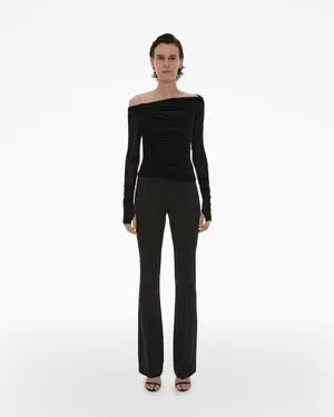 Helmut Lang Ruched Off-shoulder Top