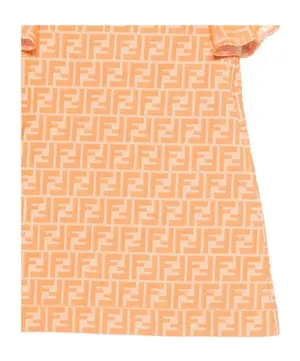 Fendi Crew-neck Dress With Ruffle Detail