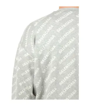 Balenciaga Allover Logo Knit Jumper