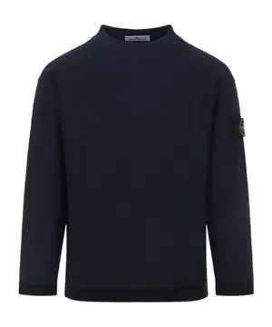 Stone Island Ribbed Mock Neck Sweater
