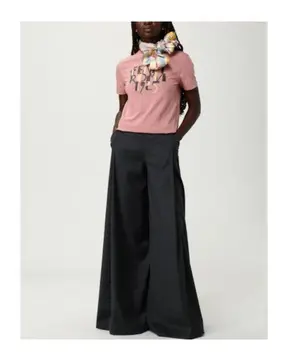 Fendi Logo Printed Crewneck T-shirt - Pink