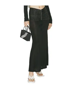 Rabanne High-waisted Studded Maxi Skirt