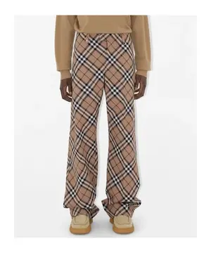 Burberry Checked Tailored Straight-leg Trousers
